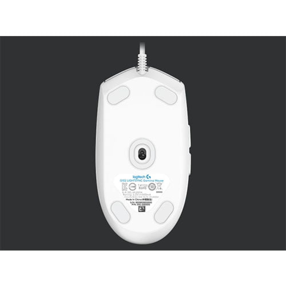 Logitech G102 Lightsync Gaming Mouse (White)