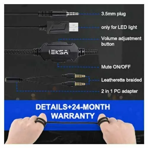 EKSA E3000 USB 7.1 Surround Sound Gaming Headphone