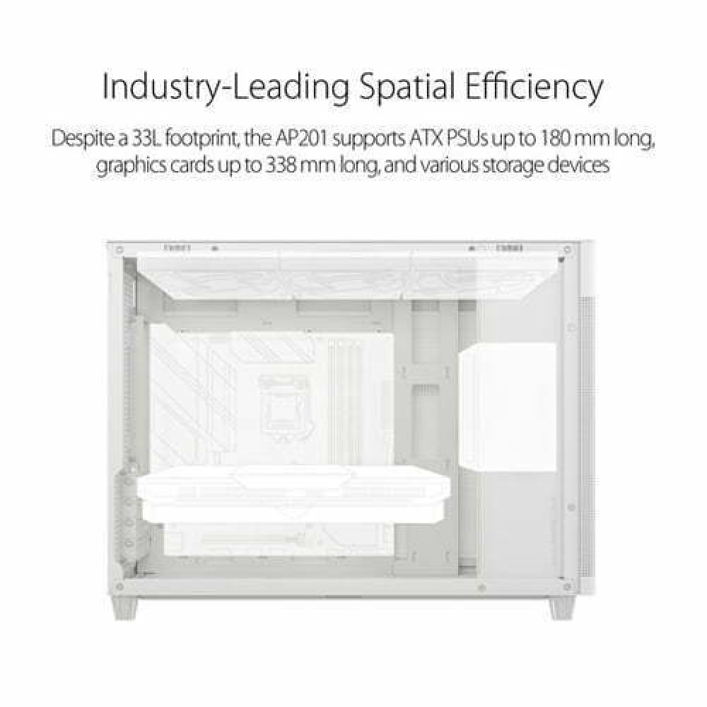 ASUS Prime AP201 Micro-ATX Case (White)