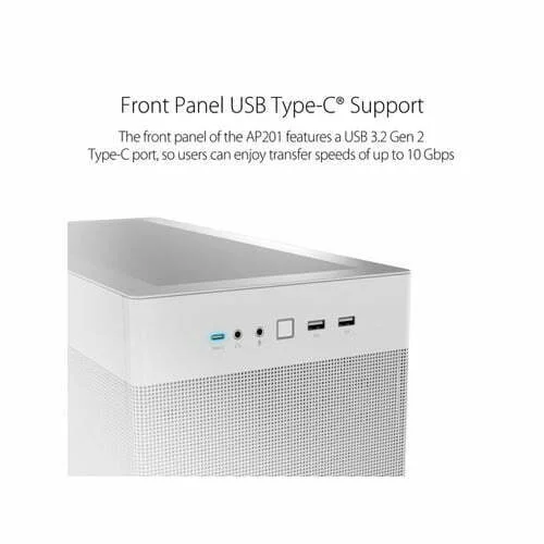 ASUS Prime AP201 Micro-ATX Case (White)
