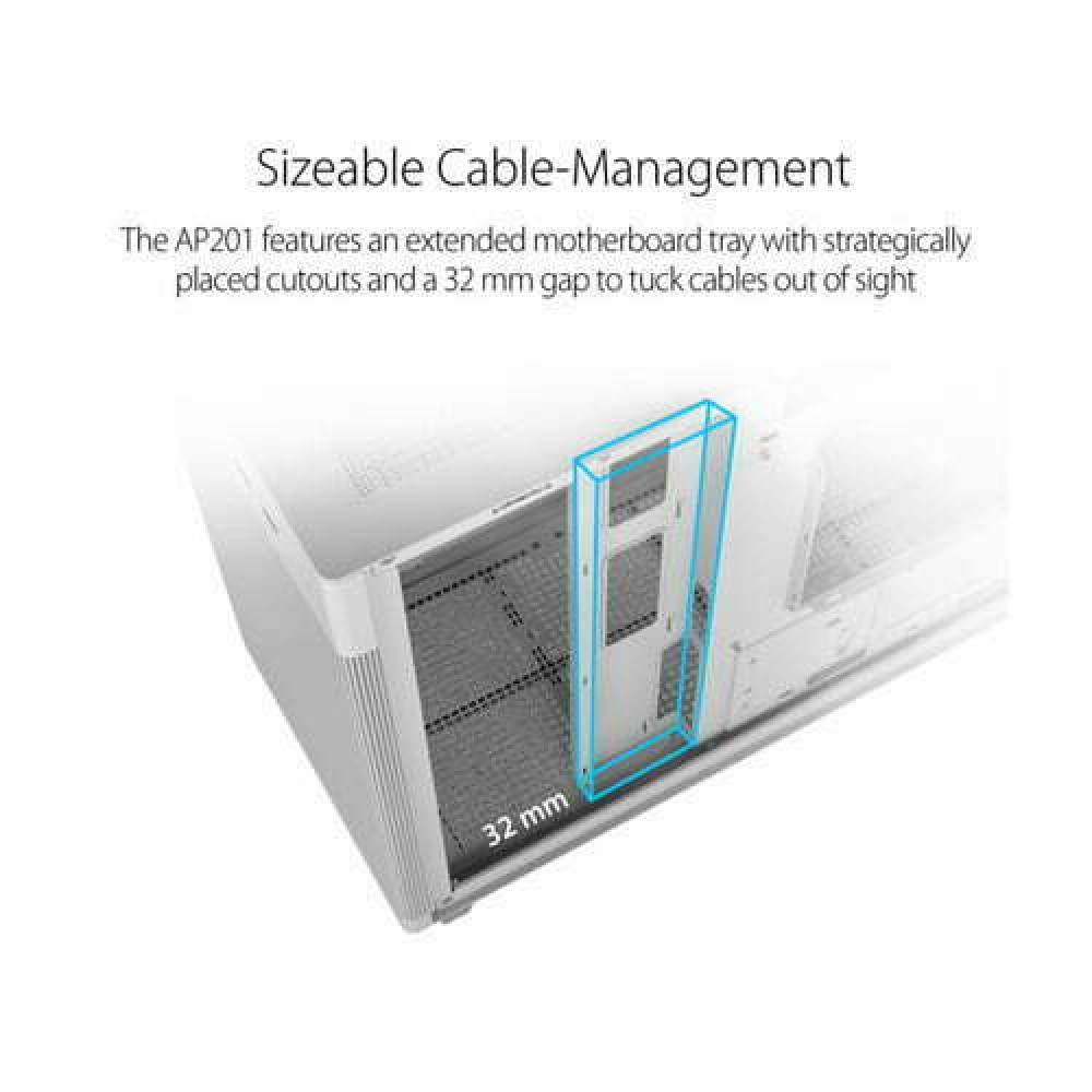 ASUS Prime AP201 Micro-ATX Case (White)