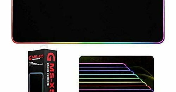 GMS-WT-5 RGB Colorful LED Light Soft Large Gaming Mouse Pad