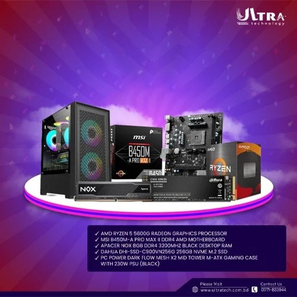 Budget PC Deal with AMD Ryzen 5 5600G – Best Value at Ultratech