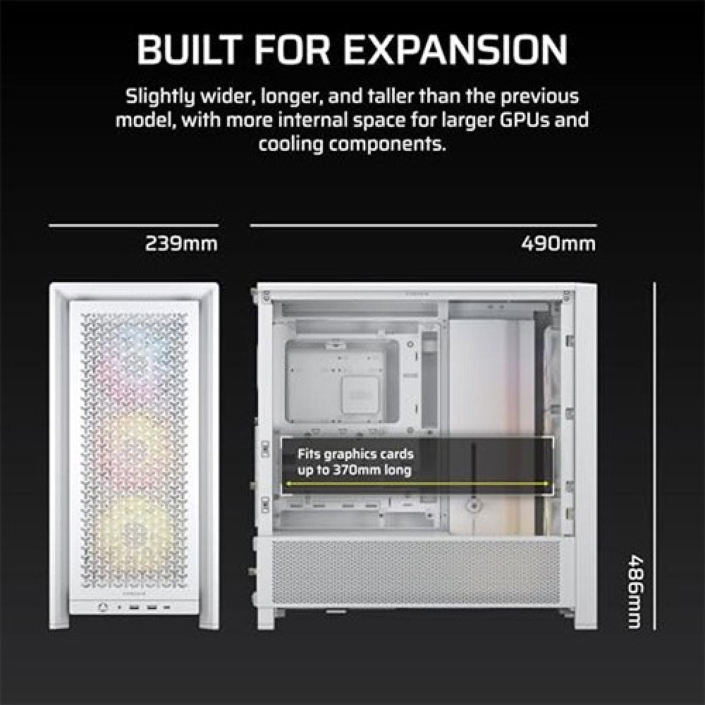 CORSAIR FRAME 4000D RS ARGB Mid-Tower Case White Price in BD
