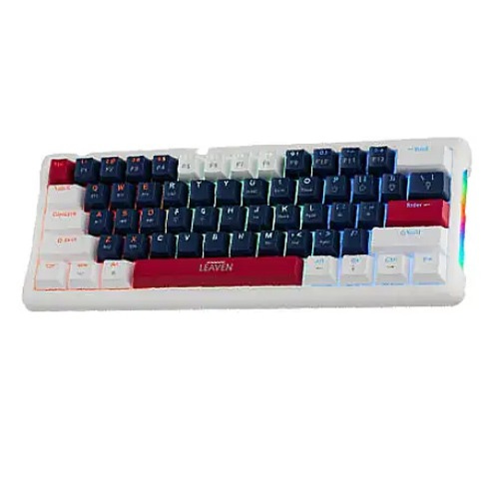 LEAVEN K610 Wired White-Blue Mechanical Keyboard Price In BD