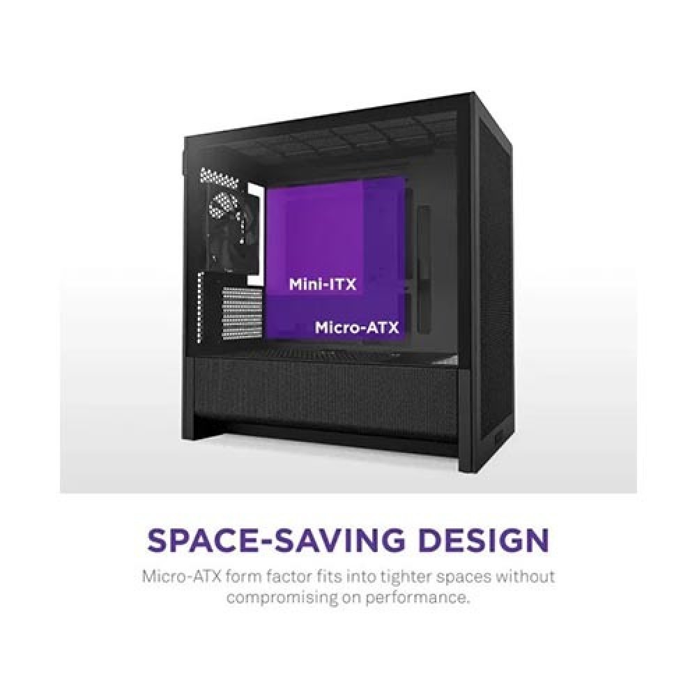 NZXT H3 Flow Micro-ATX Airflow Case – Premium Cooling & Design