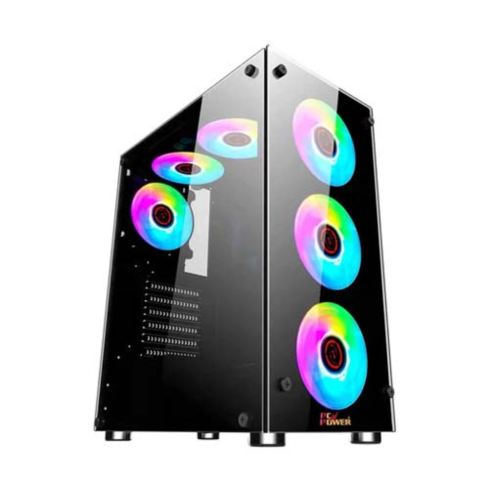PC Power Crystal Glass Elite Mesh Black Gaming Case Price in BD