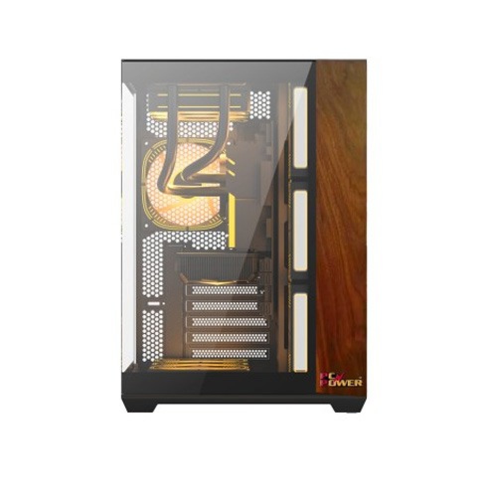 PC POWER PP-GS700 BK DARK WOOD Casing 7 ARGB Fans Price in Bangladesh