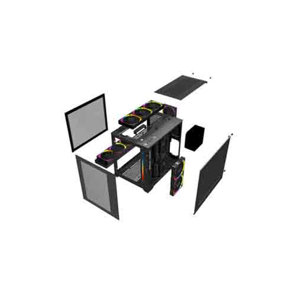 1ST PLAYER SP7 M-ATX Gaming Case (Black) Price In BD