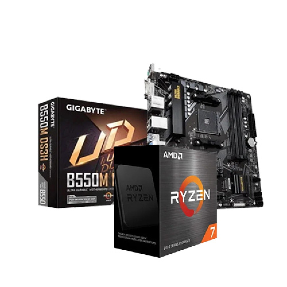 AMD Ryzen 7 5700G Radeon Graphics Processor Gigabyte B550M DS3H AM4 AMD ...