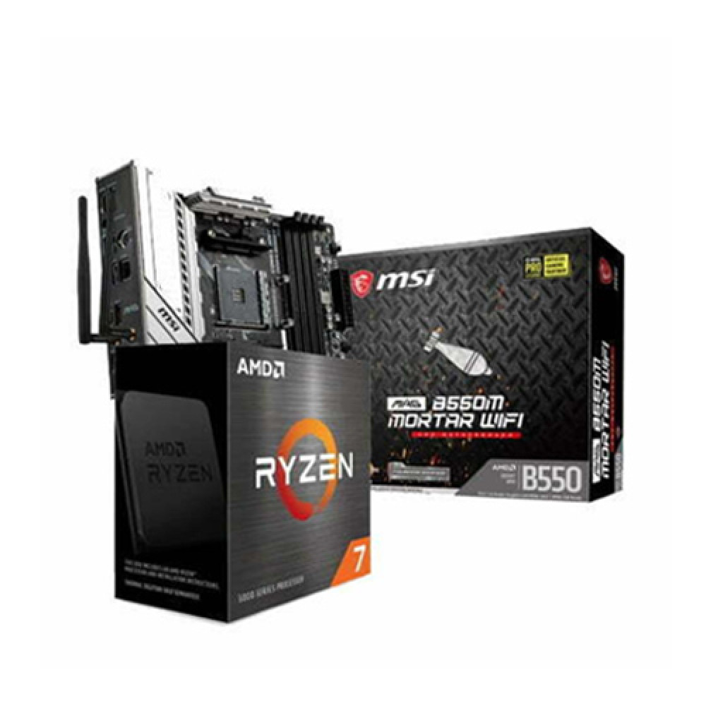 AMD Ryzen 7 5800X Processor & MSI MAG B550M Mortar Motherboard Combo