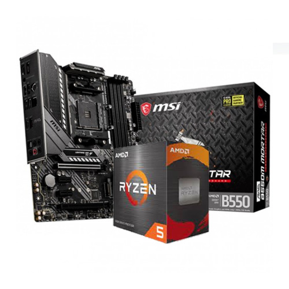AMD Ryzen 5 5600X Processor And MSI MAG B550M Mortar Wi-Fi Motherboard ...