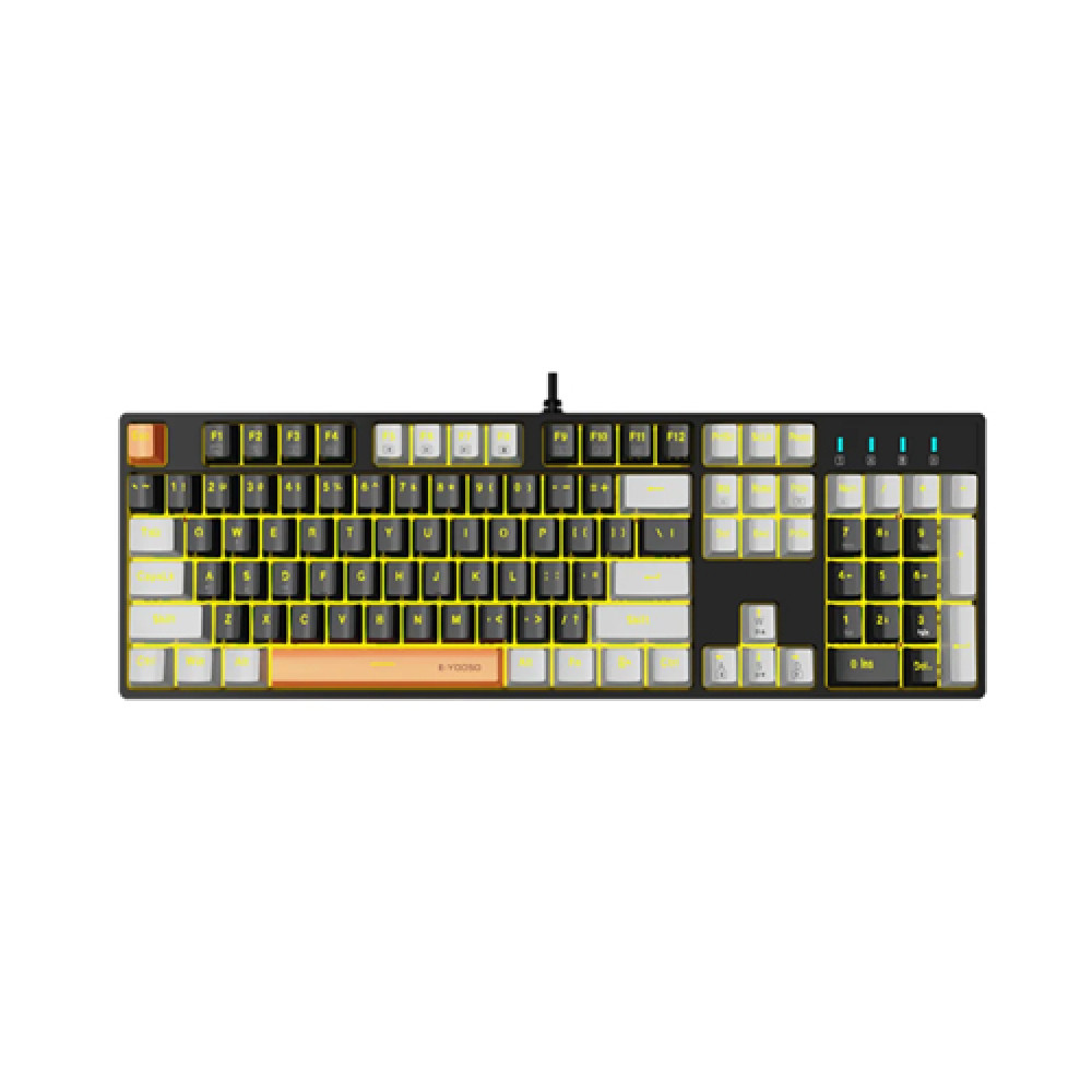 E-Yooso Z14 Mechanical Keyboard (Yellow Backlit) Price In BD
