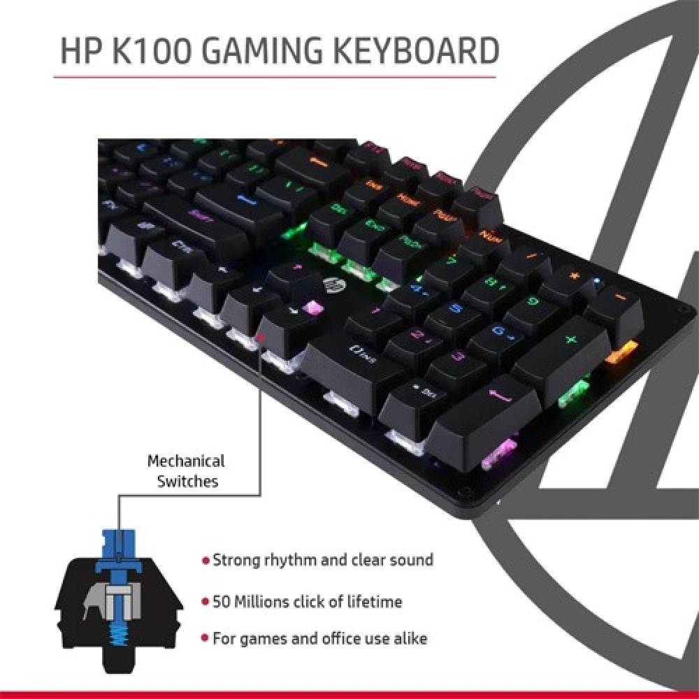 HP GK100F Wired Mechanical RGB Gaming Keyboard Price in BD