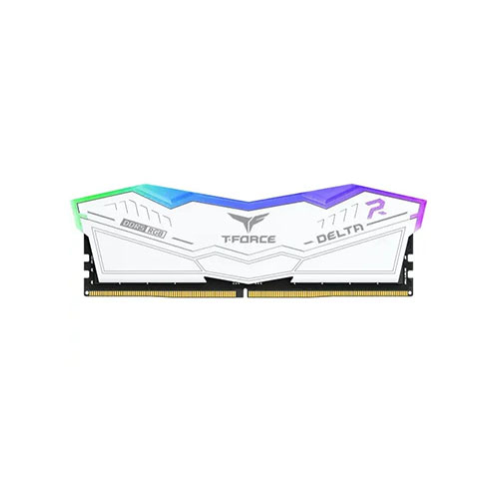 TEAM T-FORCE DELTA RGB White 32GB (16GBx2) 7200MHz DDR5 Gaming RAM ...