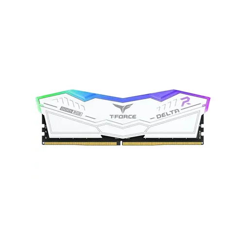 TEAM T-FORCE DELTA RGB White 32GB (16GBx2) 7600MHz DDR5 Gaming RAM ...